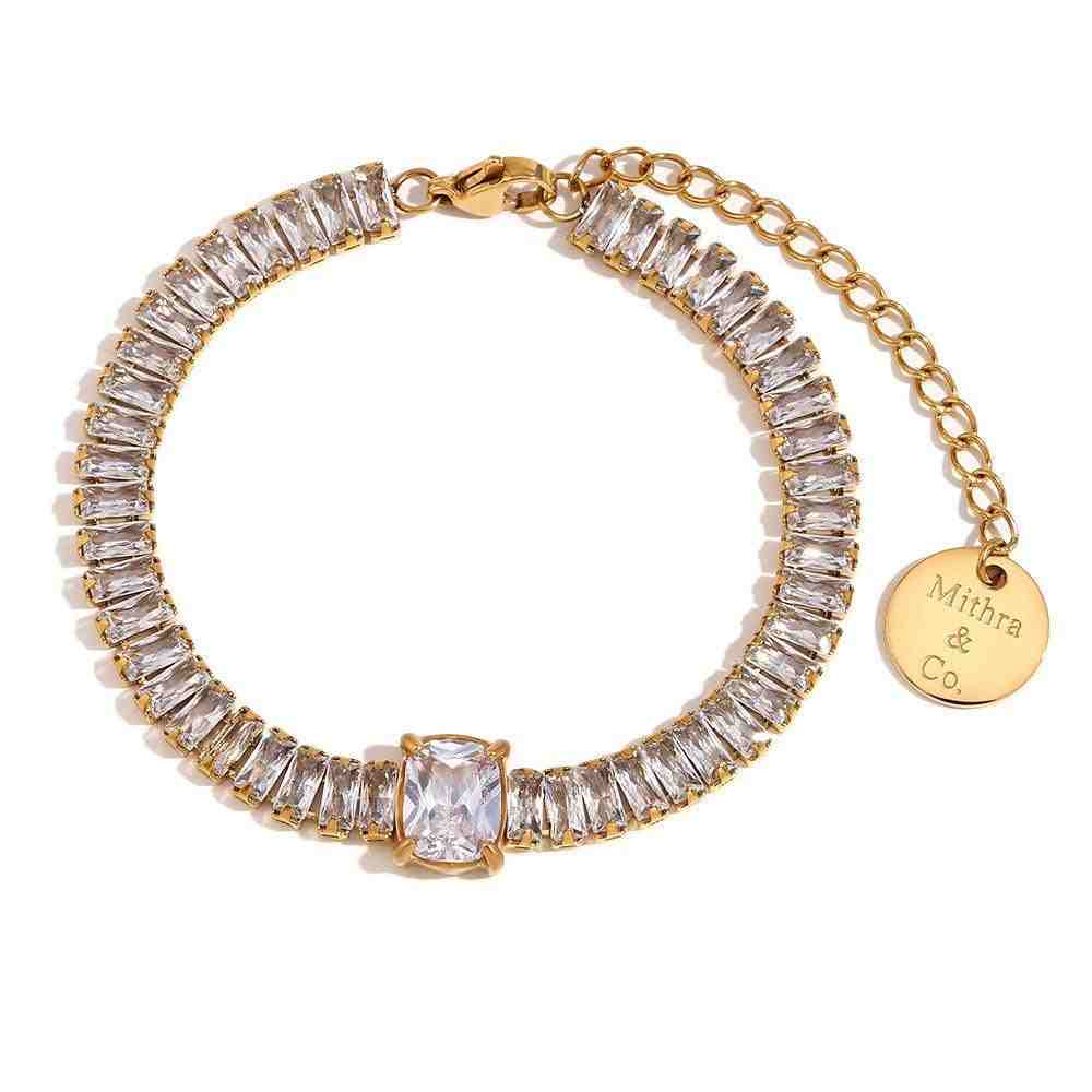 Alexa Bracelet - 18k Gold Plated Tennis Style